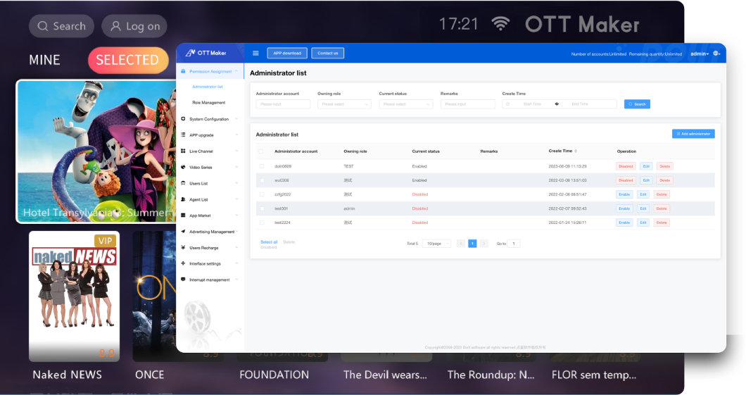 IPTV System-Streaming System- Dolit Software